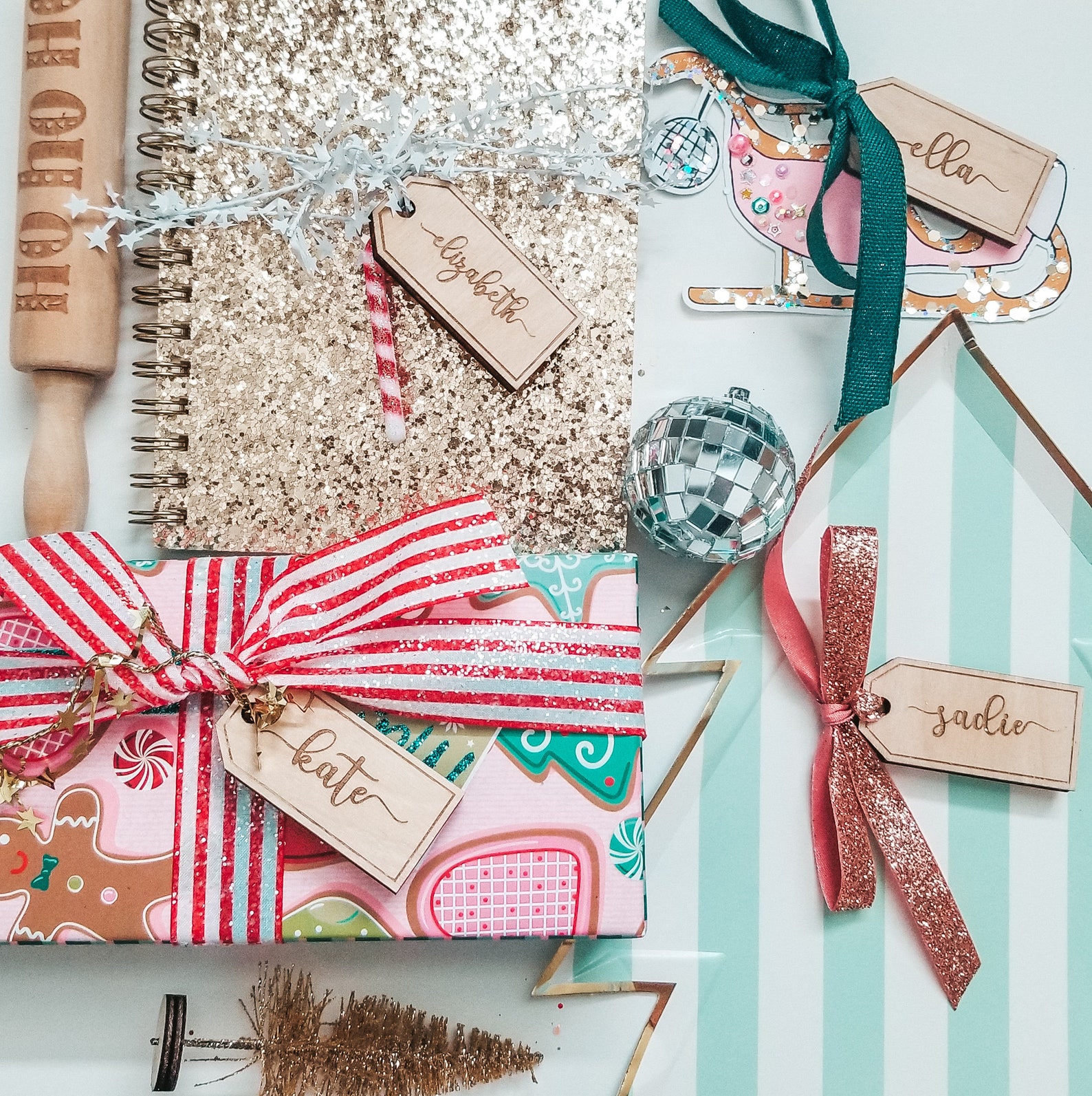 Pack of 10 Personalized Gift Tags, Name Tags for Gift Wrapping ...