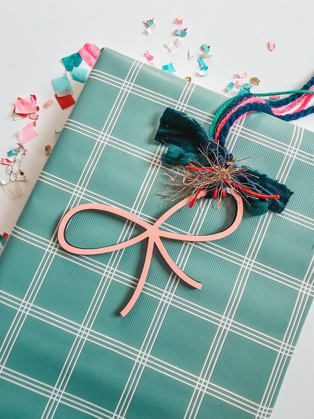 Light Pink Wood Bow, Blush Pink Bow Cutout, Light Pink Bow Cutout, Bow ...