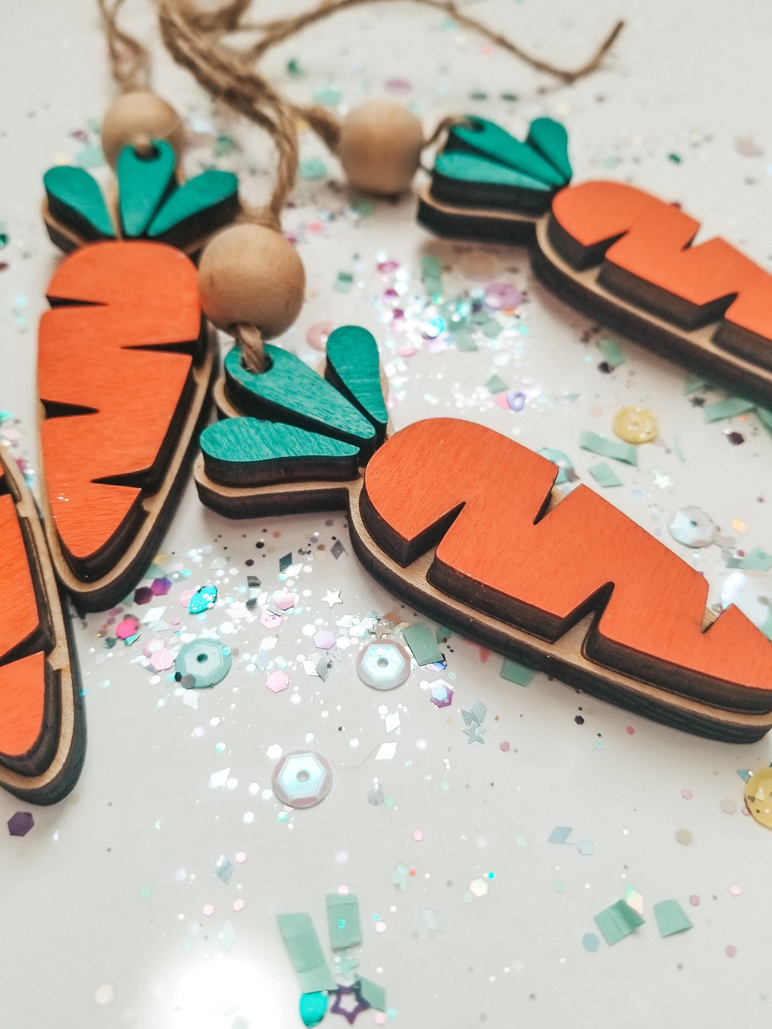 Carrot Tags, Carrot Easter Tags, SET of 4 Carrot Tags, 3D Easter Carrot ...