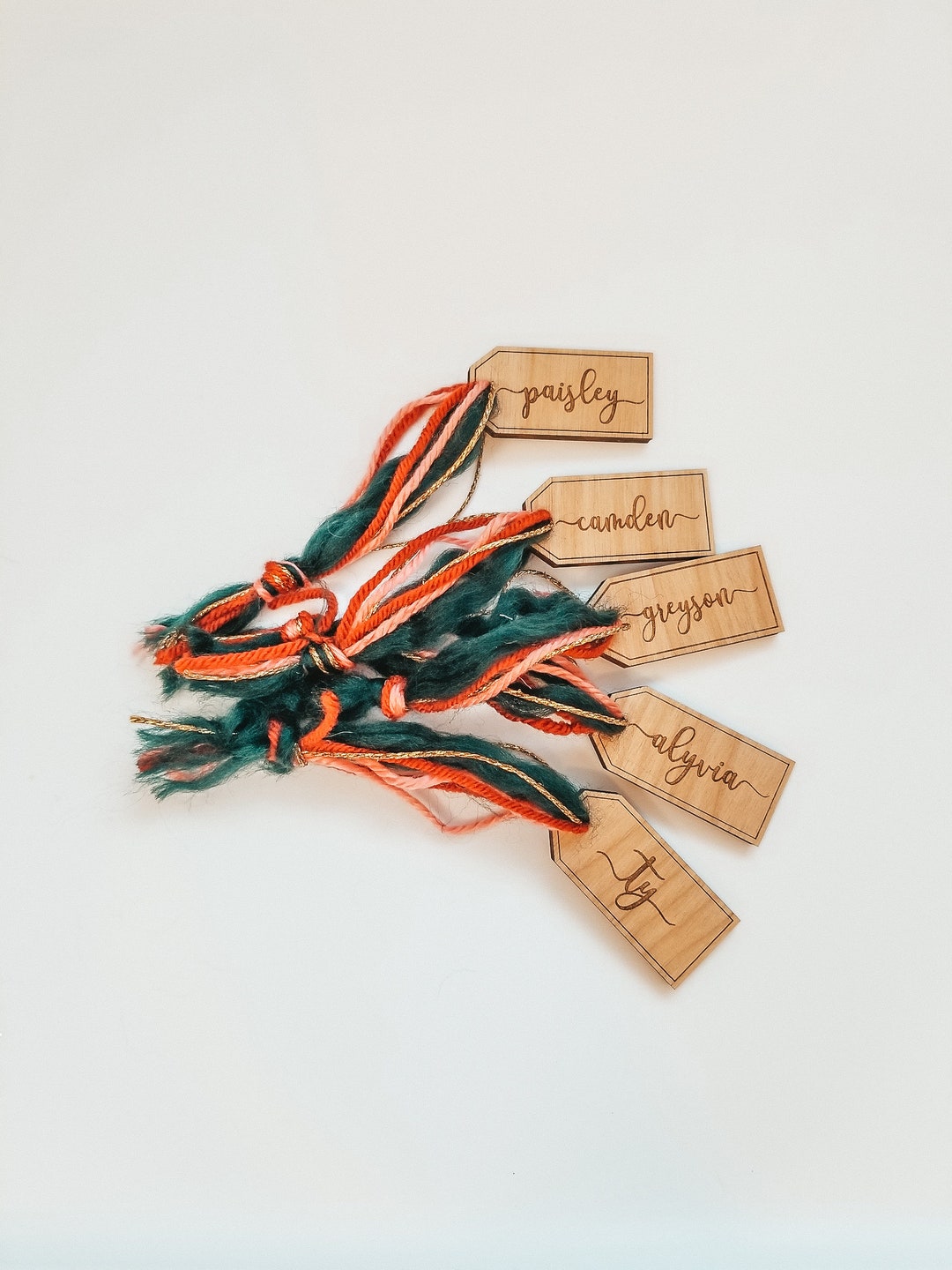 Pack of 5 Personalized Tags With Ribbon of Choice, Gift Tags ...