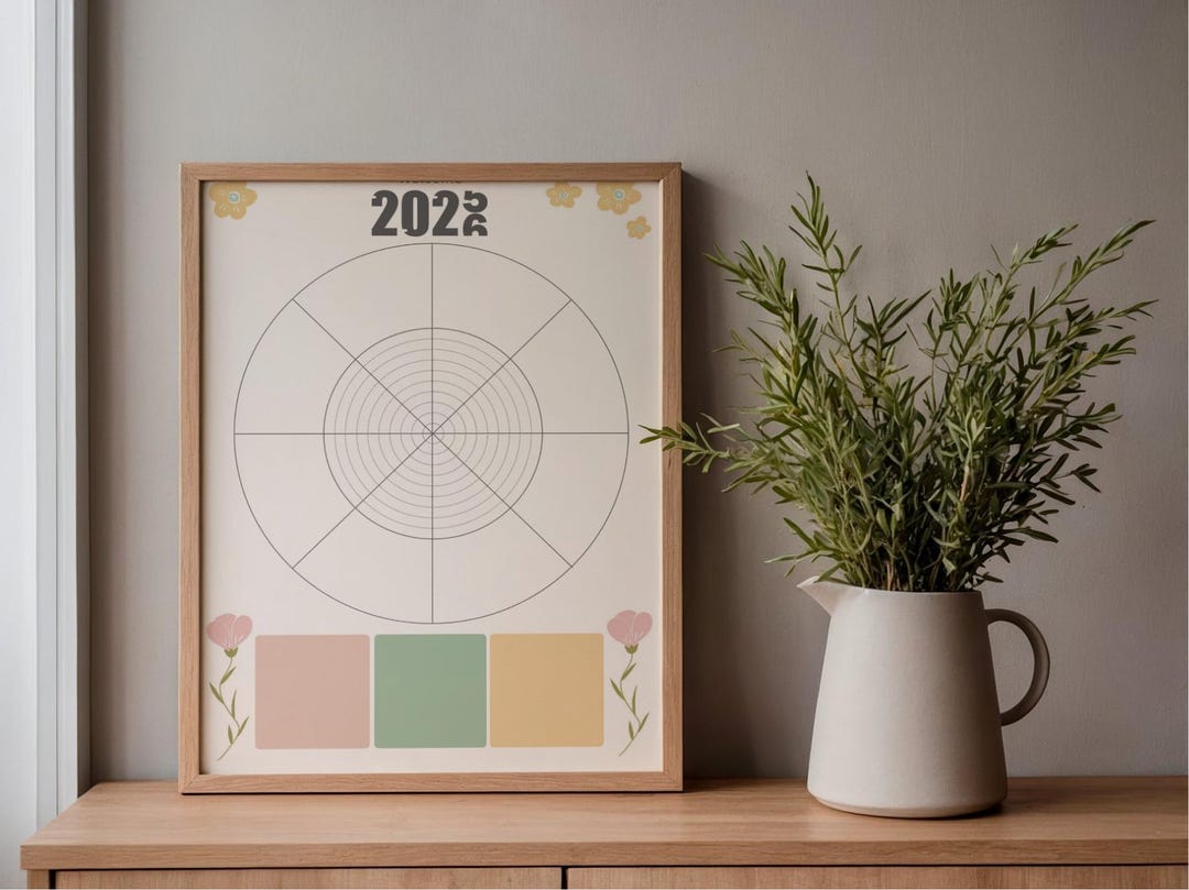 Annual Reflection & Goal Setting 2026 Life Wheel Template PDF for New ...