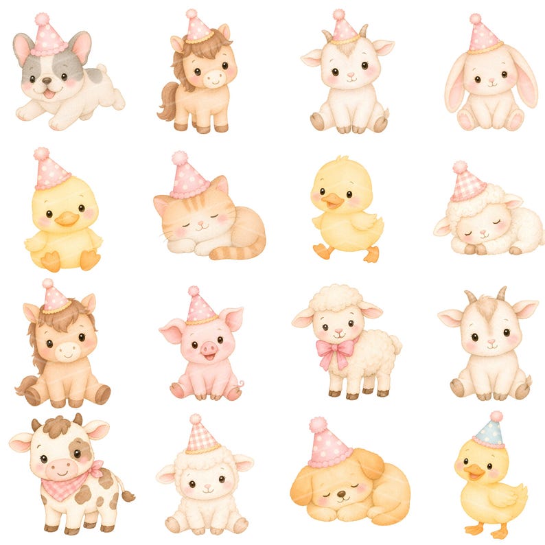 Cute Farm Animals Clipart Cute Kid Farm Life Clip Art Animal Clipart ...