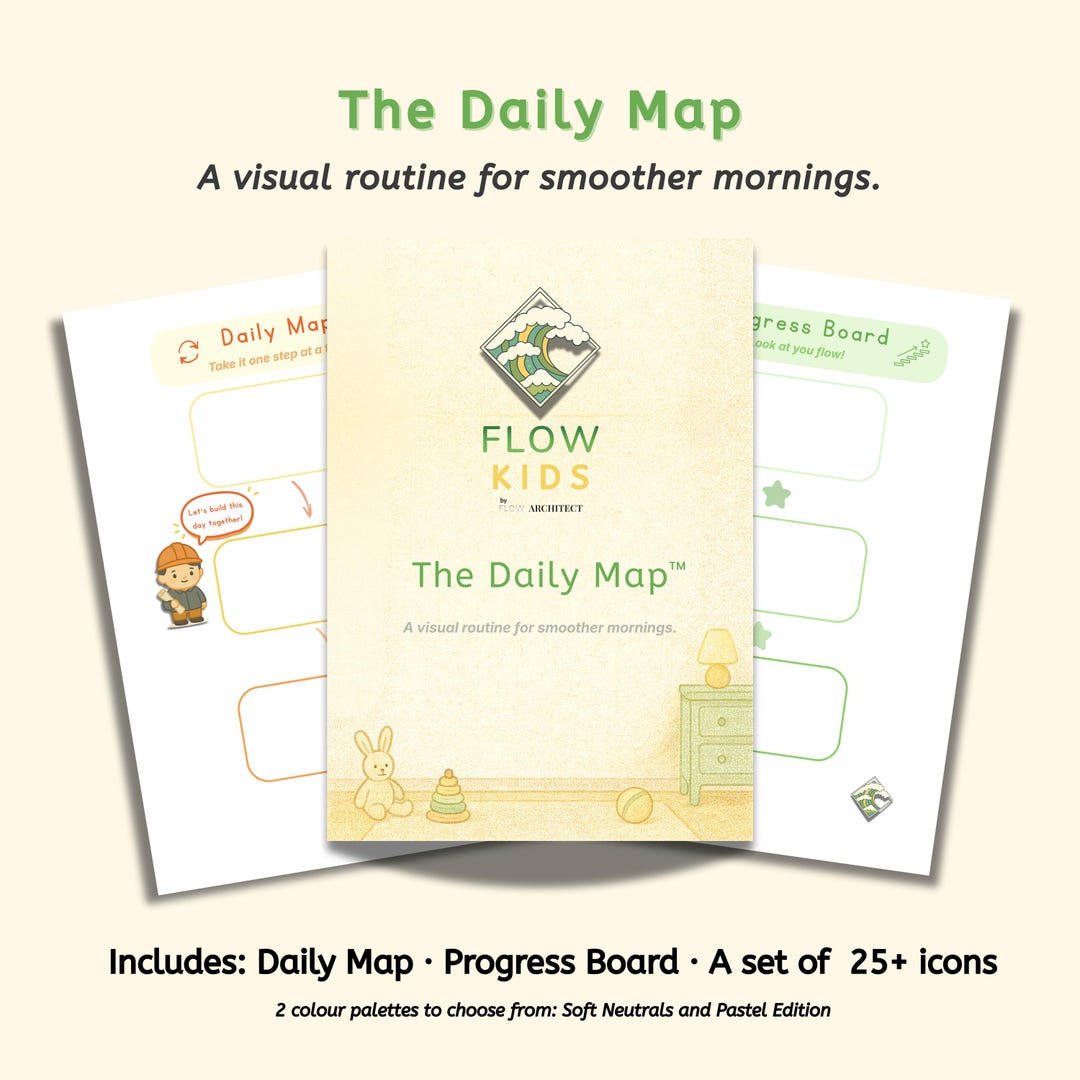 The Daily Map - Visual Routine for Kids (printable PDF) - Etsy