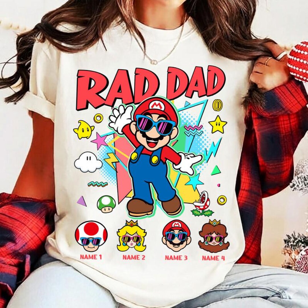 Personalized Disneyland Super Mario Rad Dad Shirt, Mario Shirt, Father ...