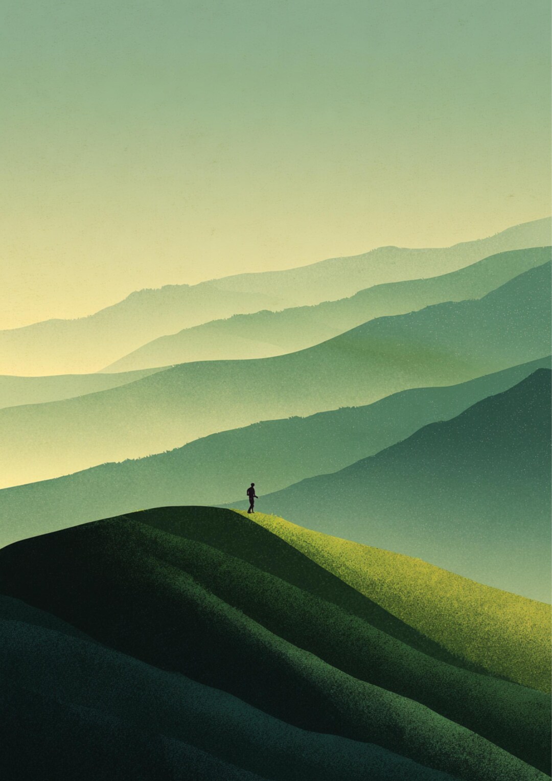 Quiet Ascent – Endurance Landscape Art | Minimal Mountain Print ...