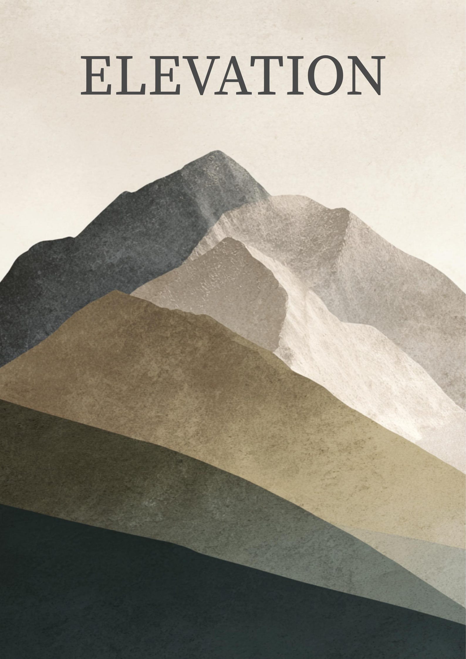 Elevation – Minimal Mountain Wall Art | A2 Digital Download | Endurance ...