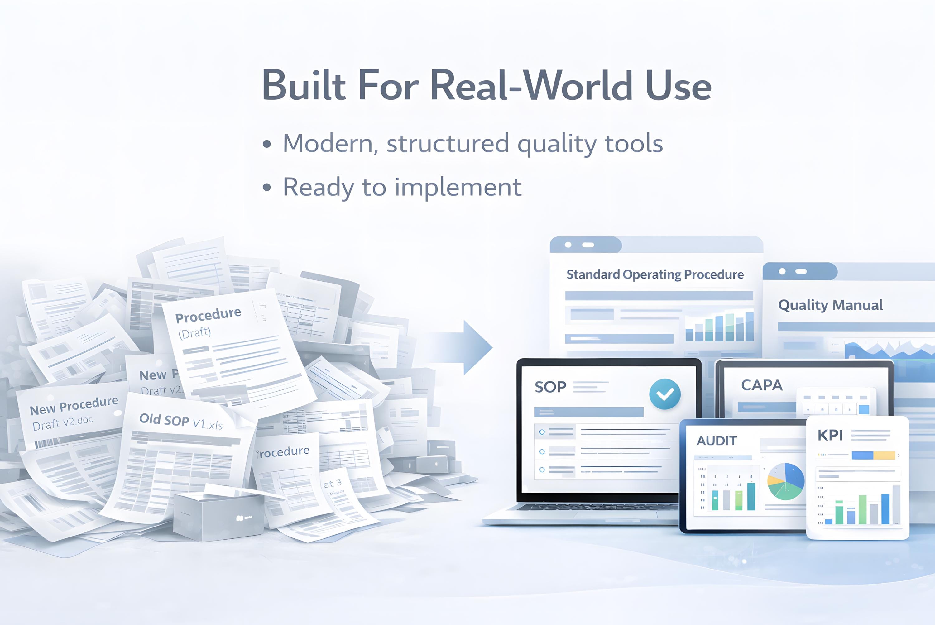 QMS Process Template Pack | ISO 9001 & GMP Systems | Editable Quality ...