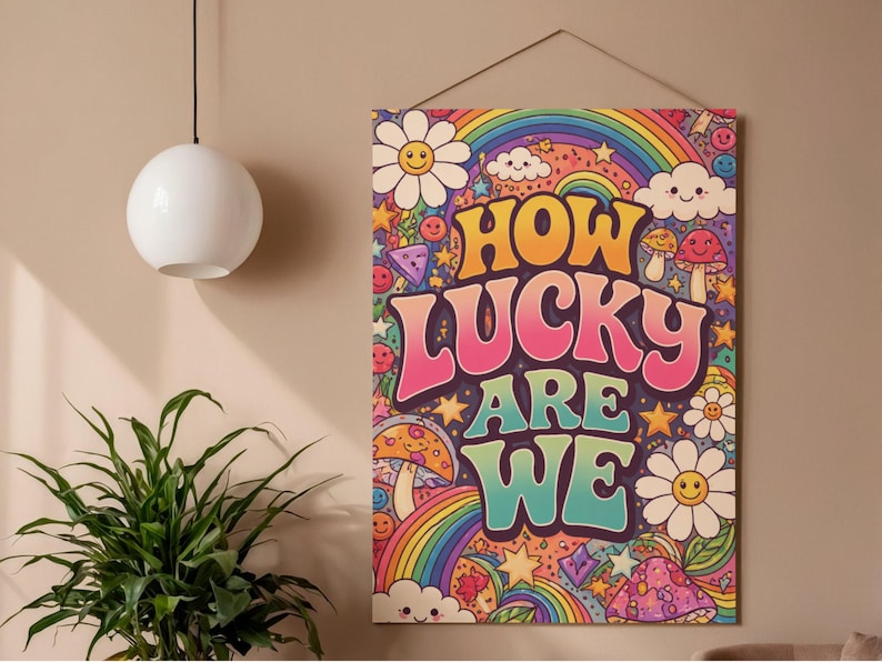 How Lucky Are We Wall Art | Zach Bryan Inspo| Minimal Typography Print ...