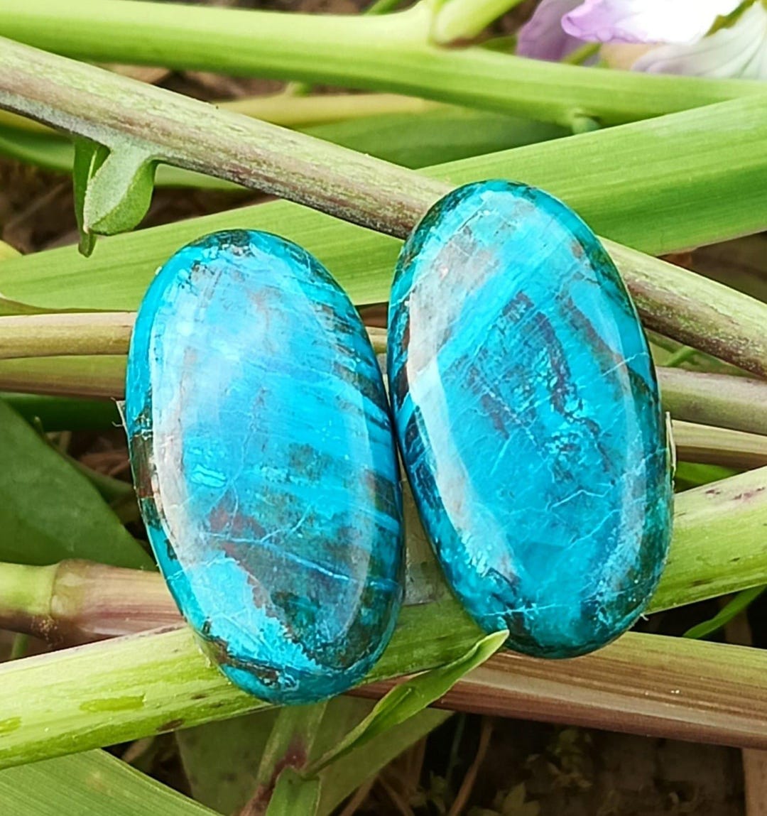 Natural Chrysocolla Cabochon Gemstone Ovel Shape ,26.5carat ,for ...
