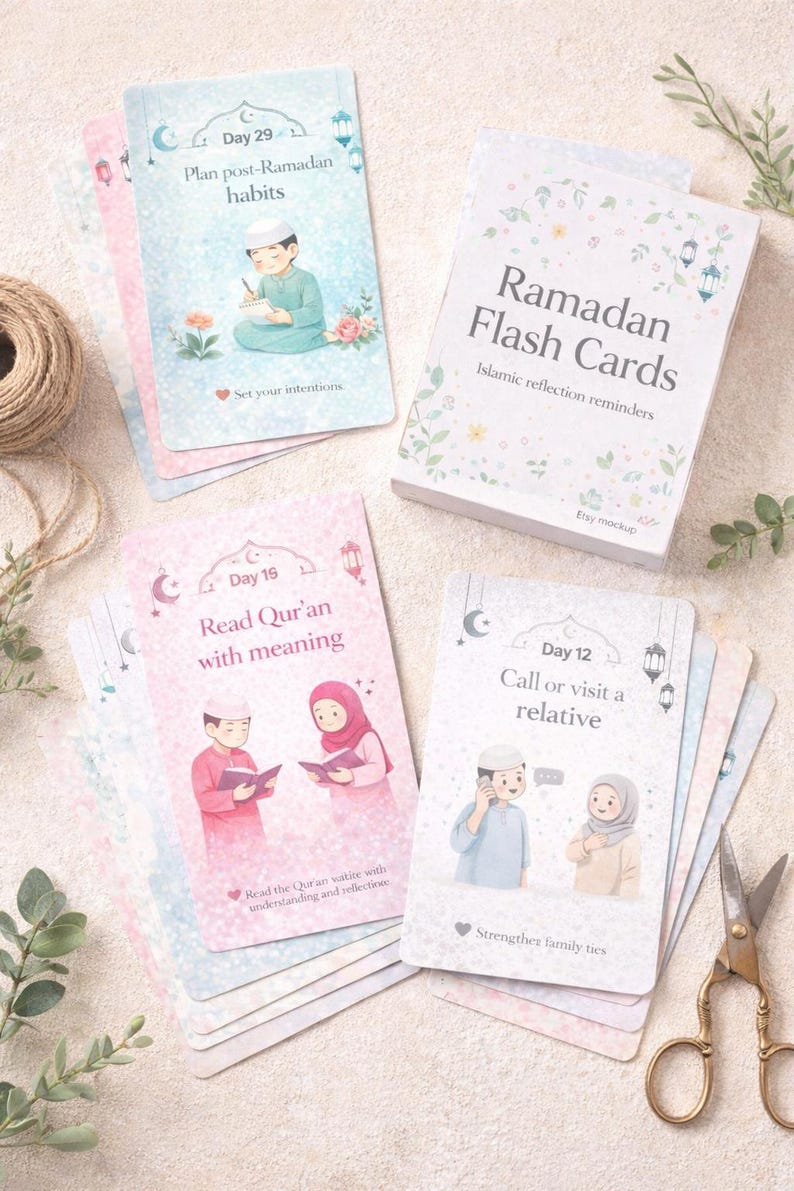 The Joyful Ramadan Planner: Trackers, Games, Flash Cards & Meal Prep - Etsy