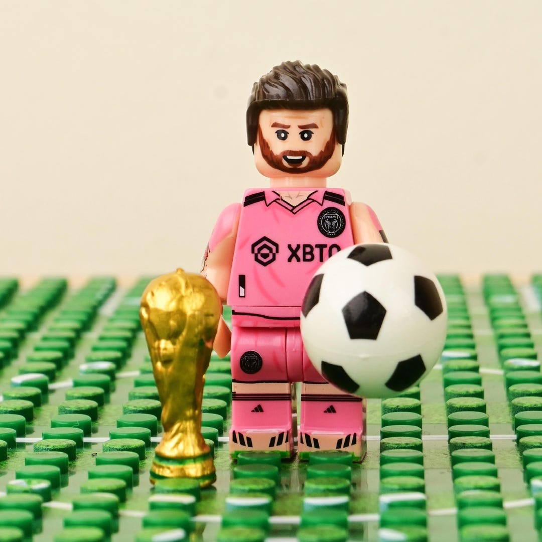 Leo Messi Inter Miami 10 Minifigure With FIFA World Cup Trophy - Etsy