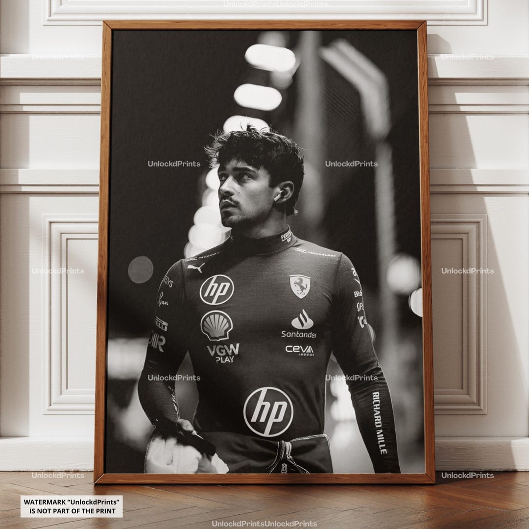 Charles Leclerc Poster, Leclerc Ferrari, Framed Ferrari F1 Print ...