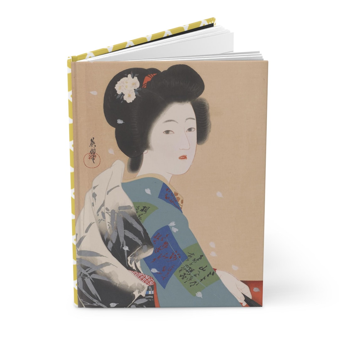Japanese Ukiyo-e Art Journal Hardcover Notebook Traditional Woman ...