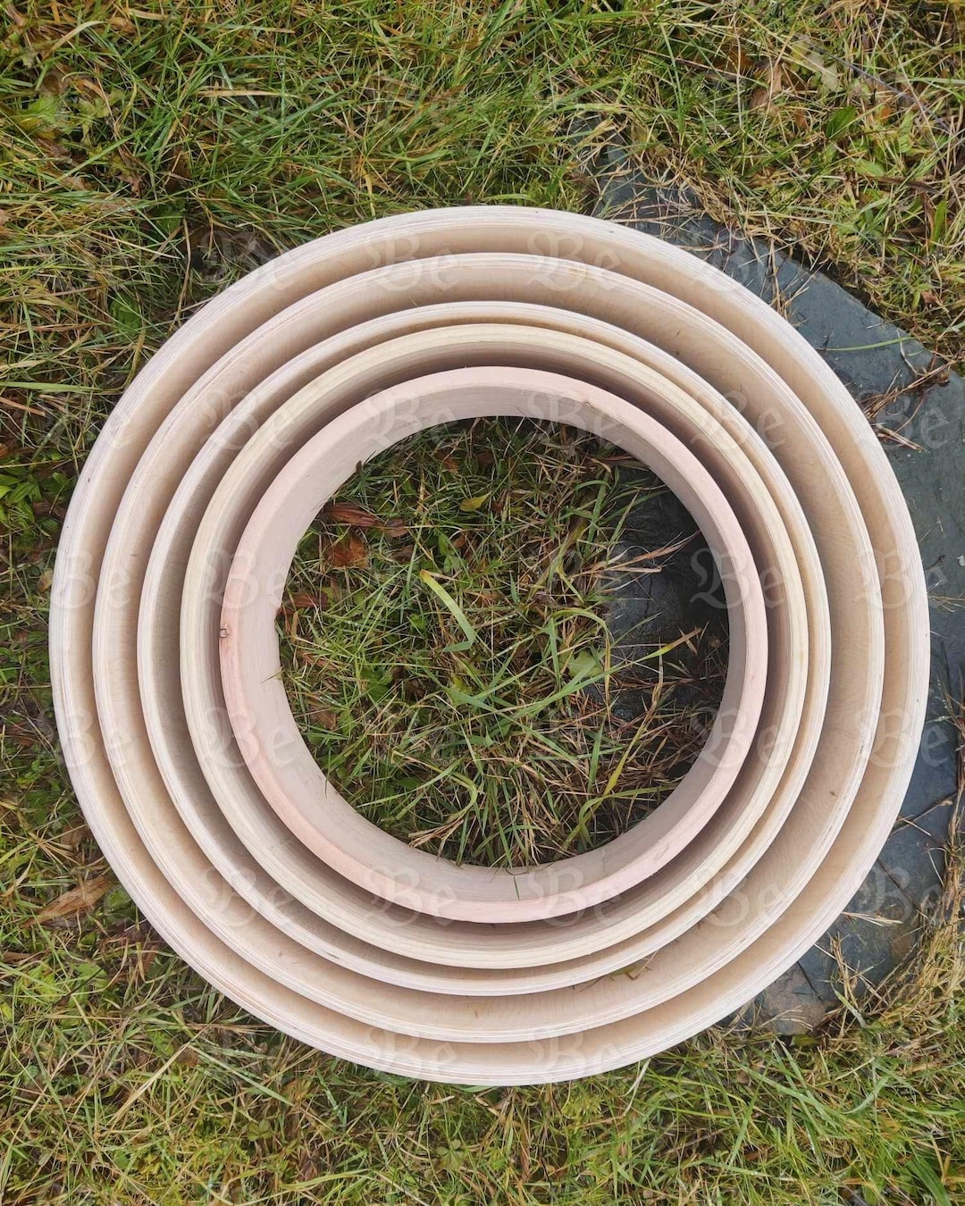 5-piece Willow Wood Circle Set | 12 to 20 Inch Frames | Natural Wood ...