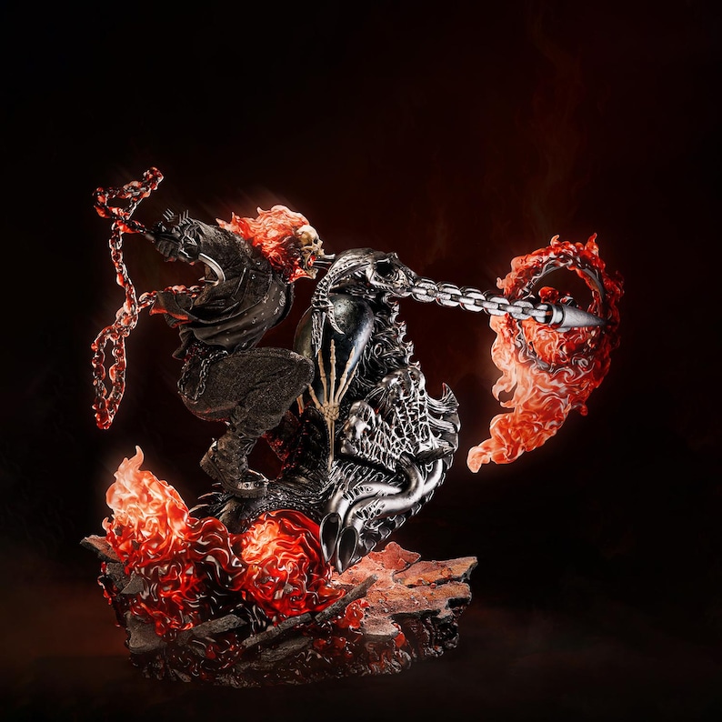Ghost Rider 3D STL Statue Print Model File - Etsy