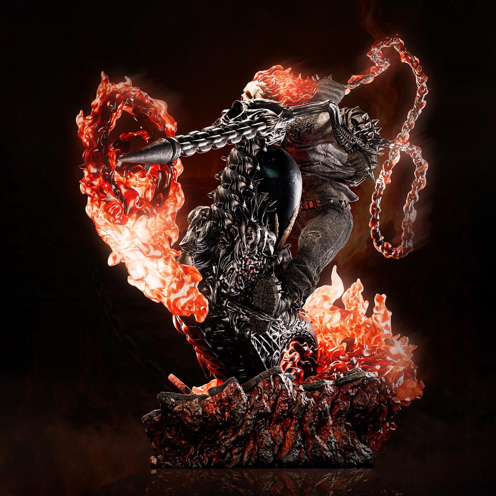 Ghost Rider 3D STL Statue Print Model File - Etsy