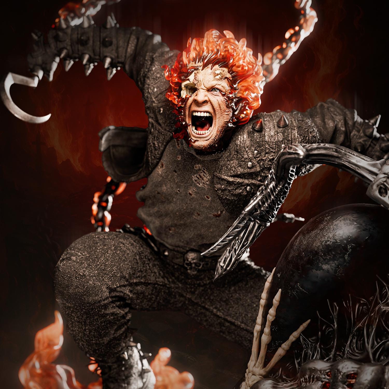 Ghost Rider 3D STL Statue Print Model File - Etsy
