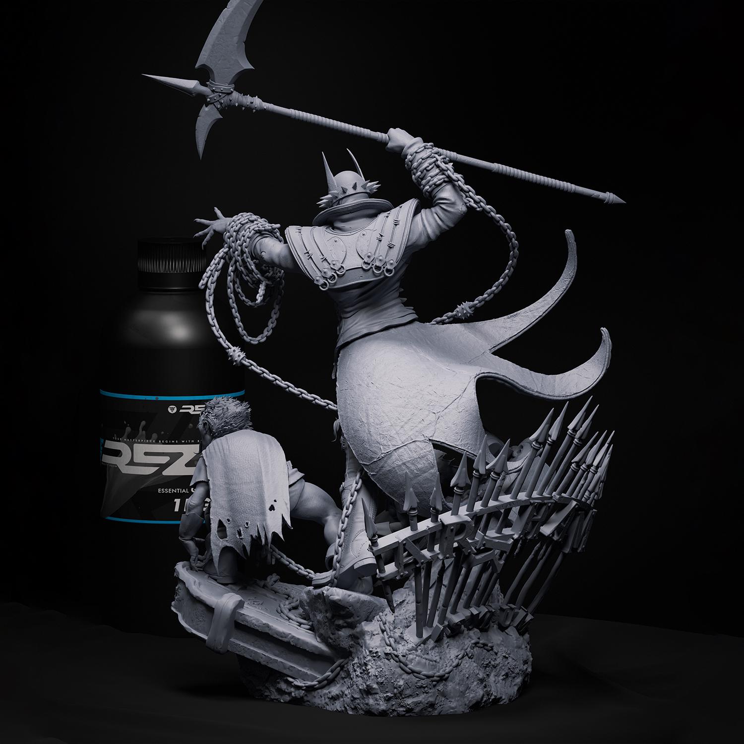 Gothic Reaper 3D STL Statue Print Model File - Etsy