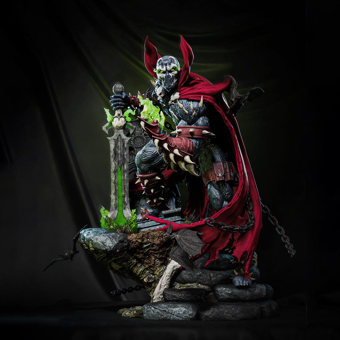 Spawn 3D STL Statue Print Model File - Etsy