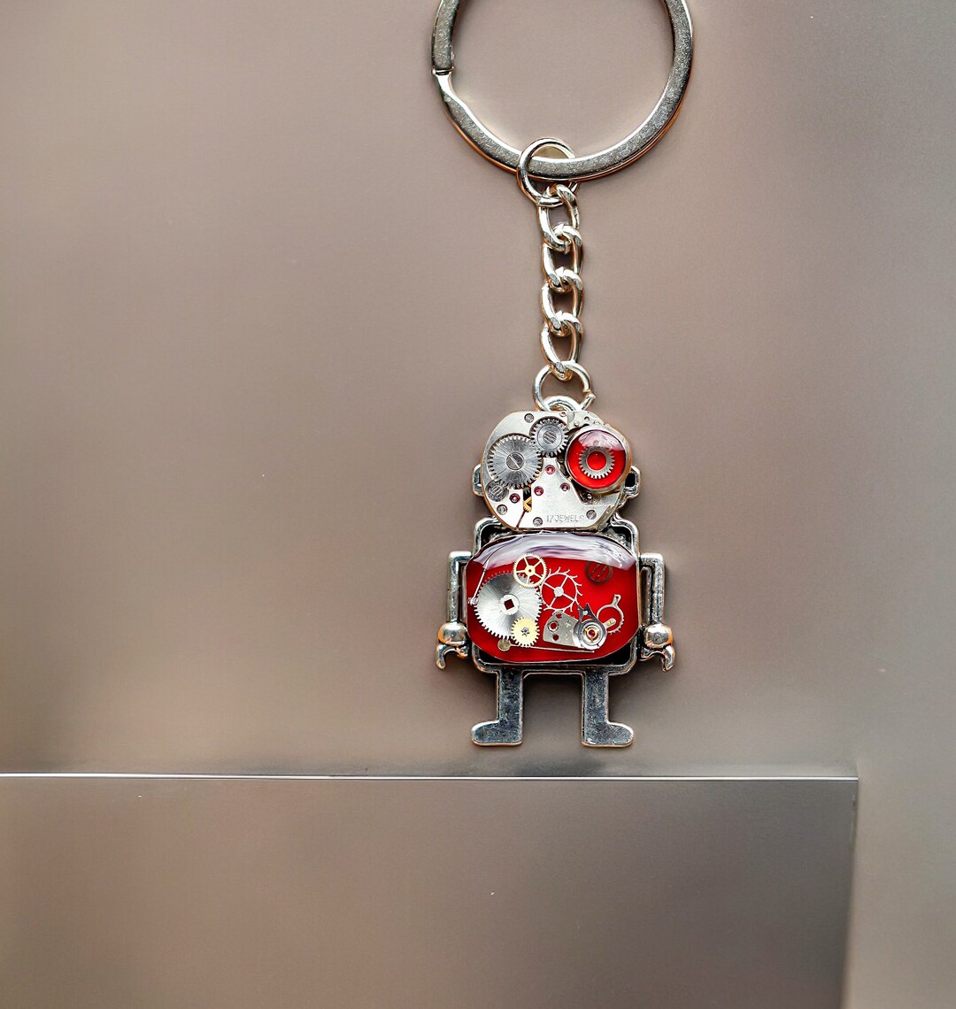 Steampunk Robot/robot Keychain/steampunk Robot/fantasy Sci-fi Robot ...