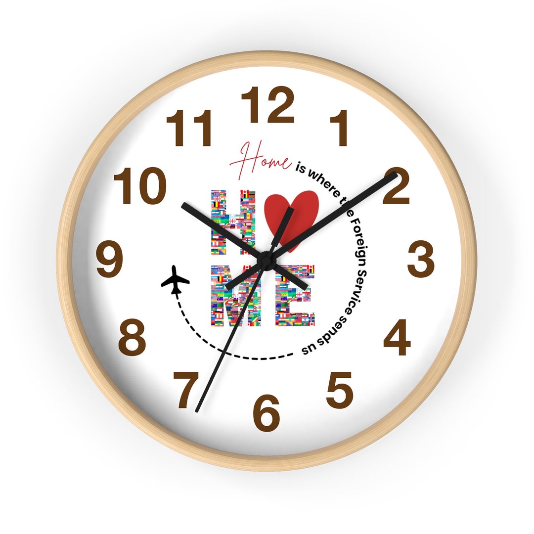 Clock, Foreign Service, Home Design. Great Gift for FS Officers, US ...