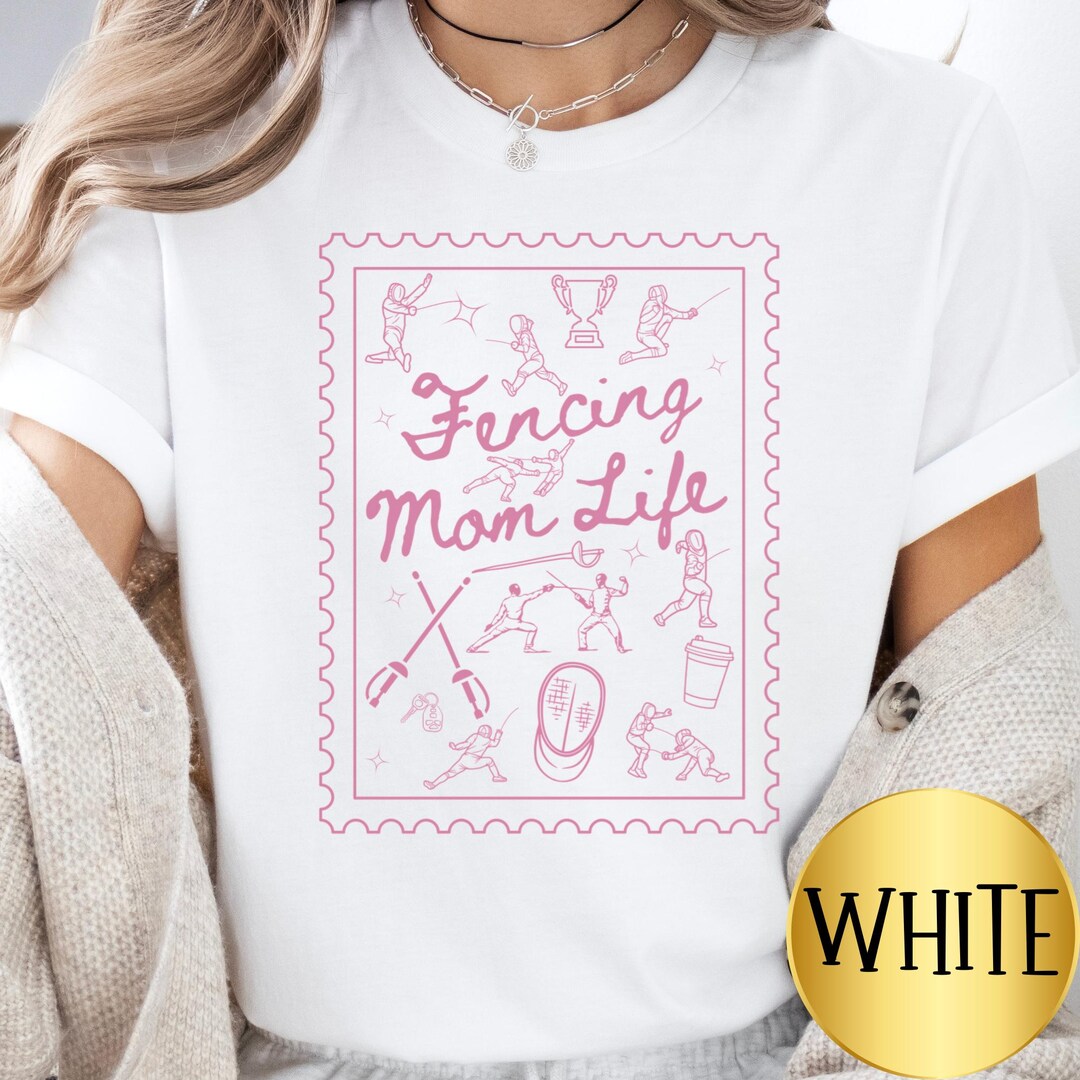 Fencing Shirt, Gift for Fencing Mom Gift, Doodle Shirt for Her, Funny ...