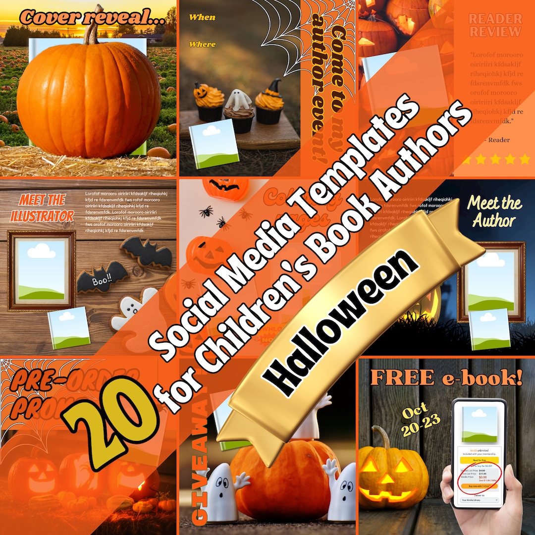 Social Media Graphics for Authors – INSTANT DOWNLOAD – 3D Book Cover ...