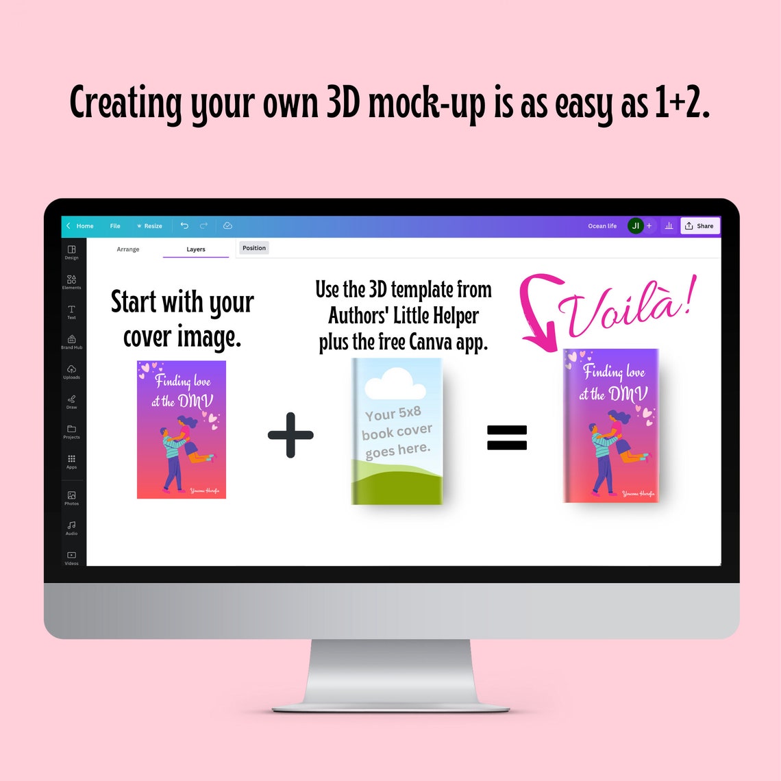 Marketing for Authors - 3D Book Cover Mock-up – 5x8 Book Cover Template ...