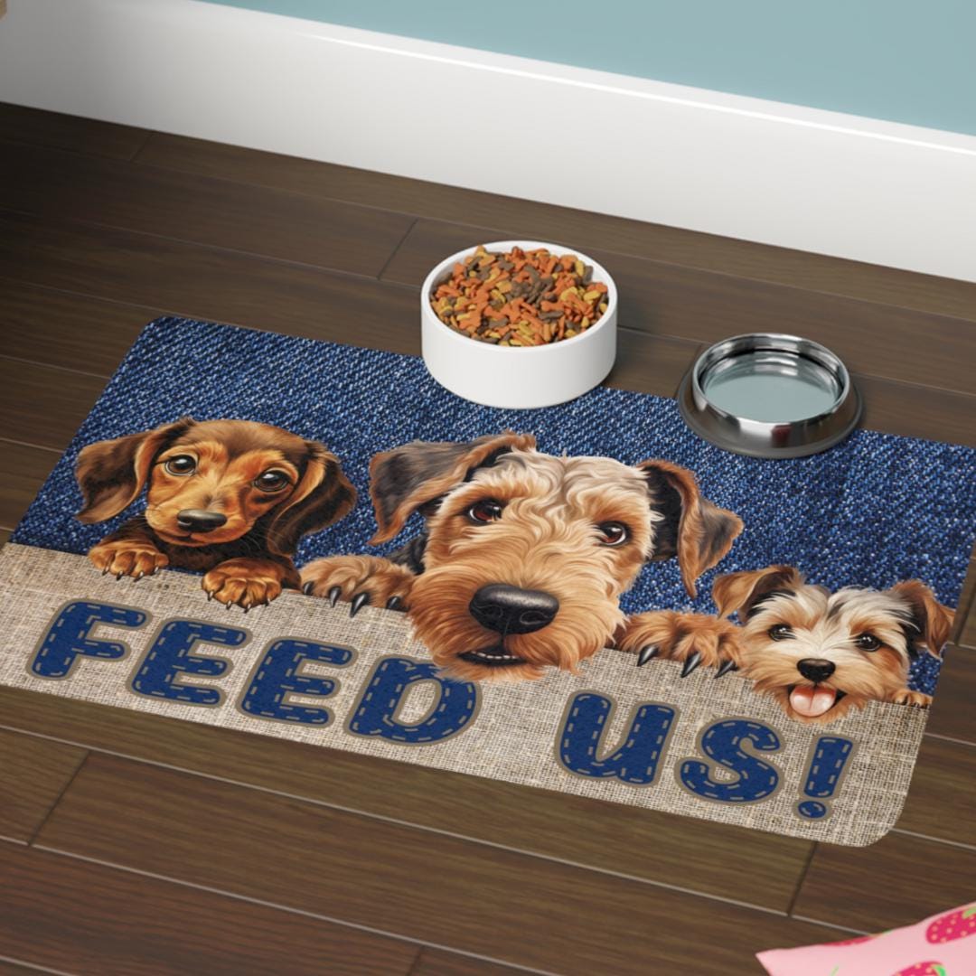 Pet Food Mat, Dog Feeding Mat, Personalized Pet Placemat, Custom Dog ...