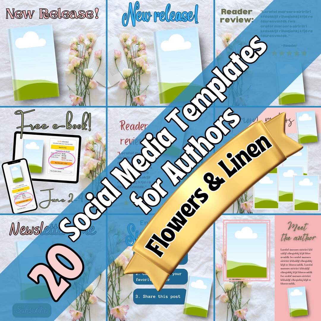 Social Media Graphics for Authors - INSTANT DOWNLOAD – 3D 6x9 Book ...