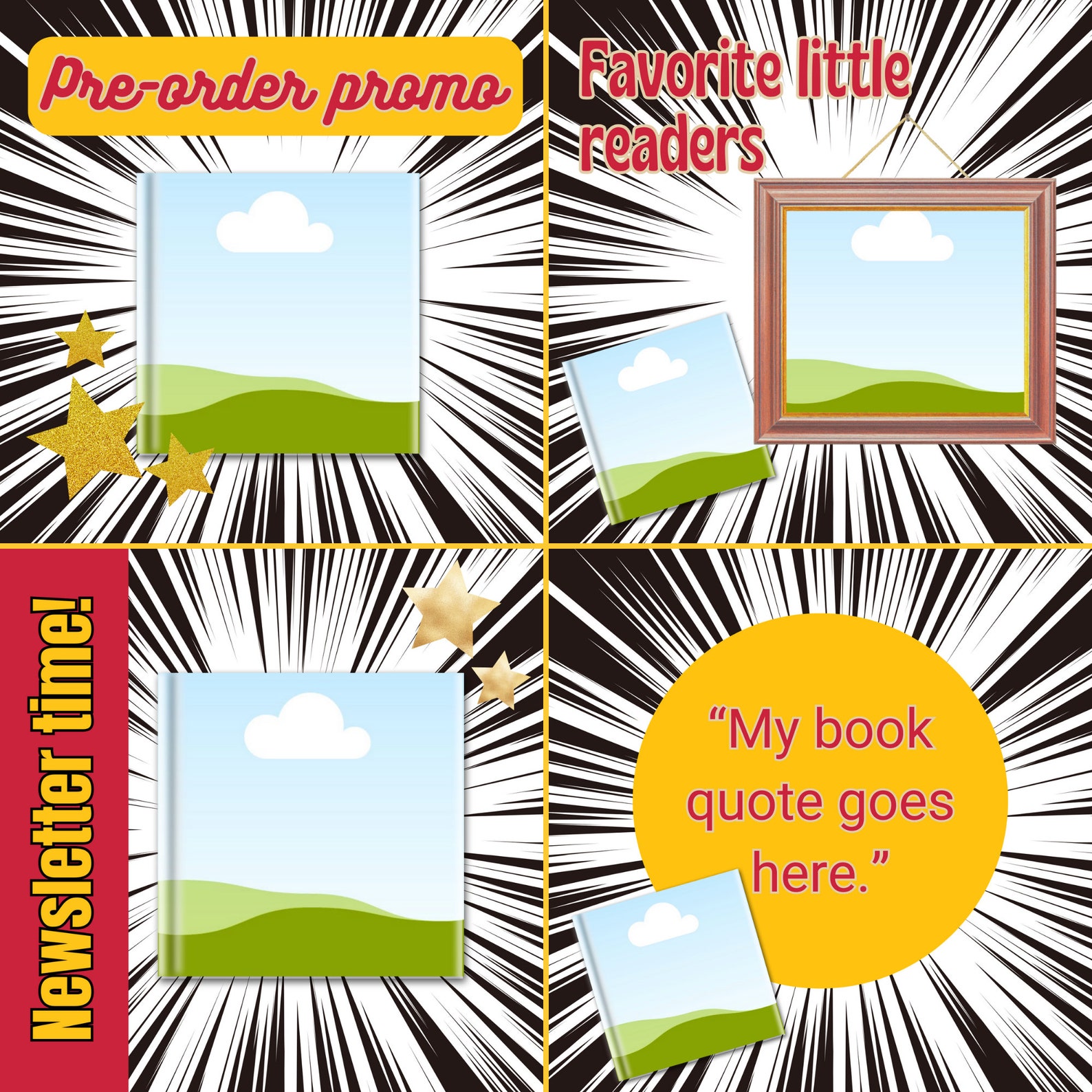 Social Media Graphics for Authors - INSTANT DOWNLOAD – 3D Book Cover ...