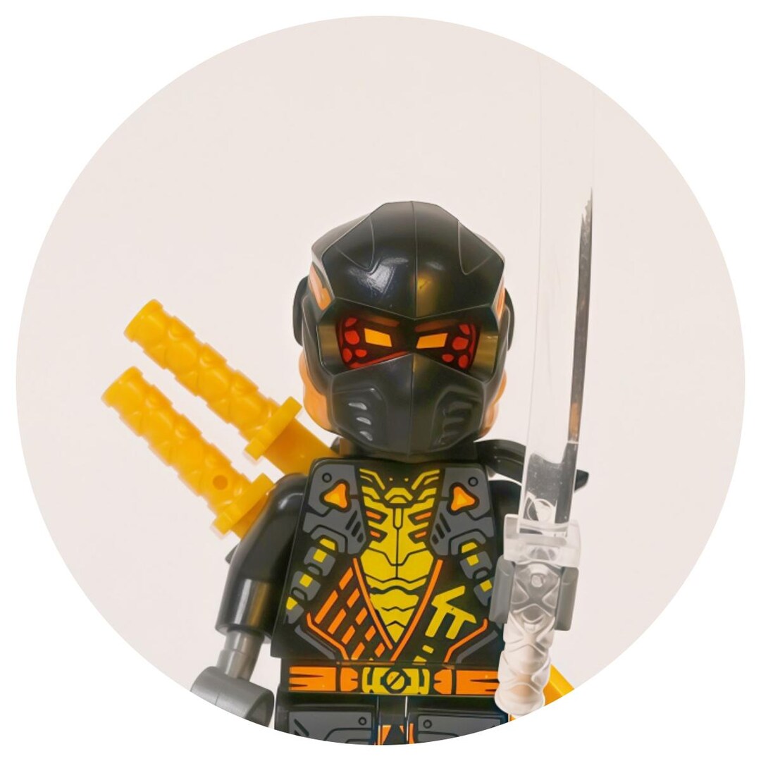 Cole Earth Ninja Minifigure, Dragons Rising S19, Custom Black Ninja ...
