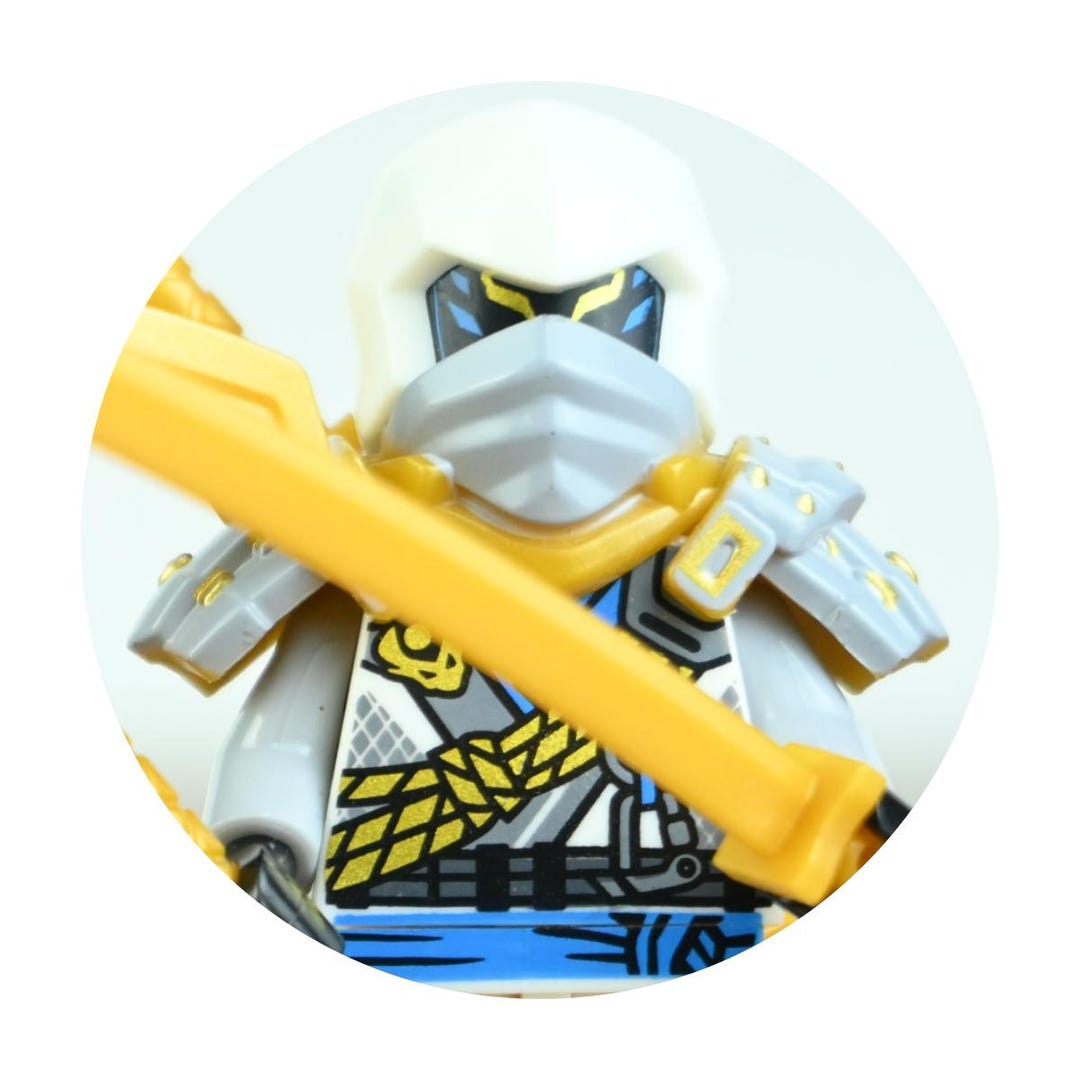 Zane Minifigure Season 18, Custom White Ninja, Titanium Elemental ...