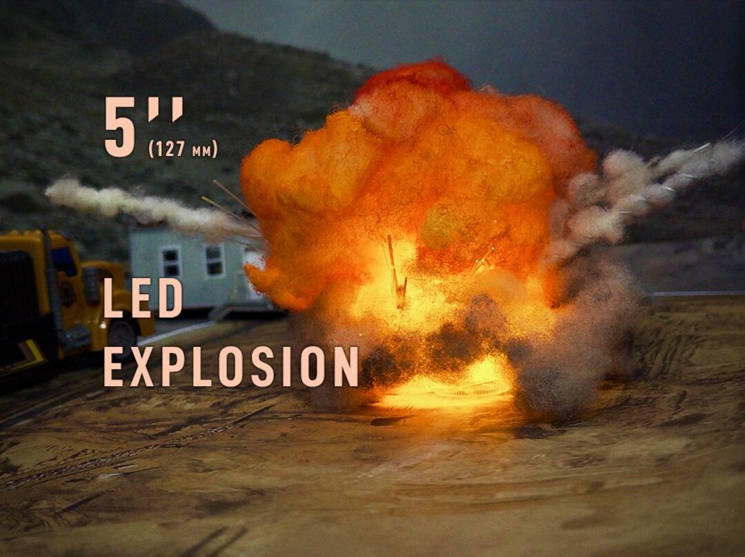 5in LED Explosion Effect for Scatter Terrain, Military Dioramas, Models ...