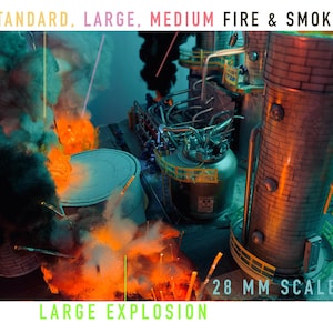 6in LED Explosion Effect for Scatter Terrain, Dioramas, Models, Markers ...