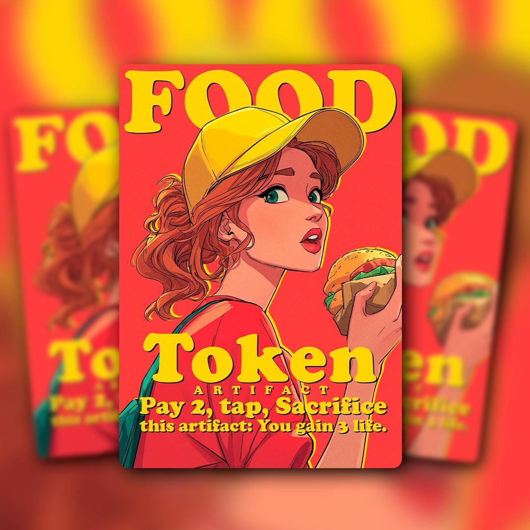Food Token Foil for Magic: the Gathering MTG - Comic - Proxy - Etsy UK