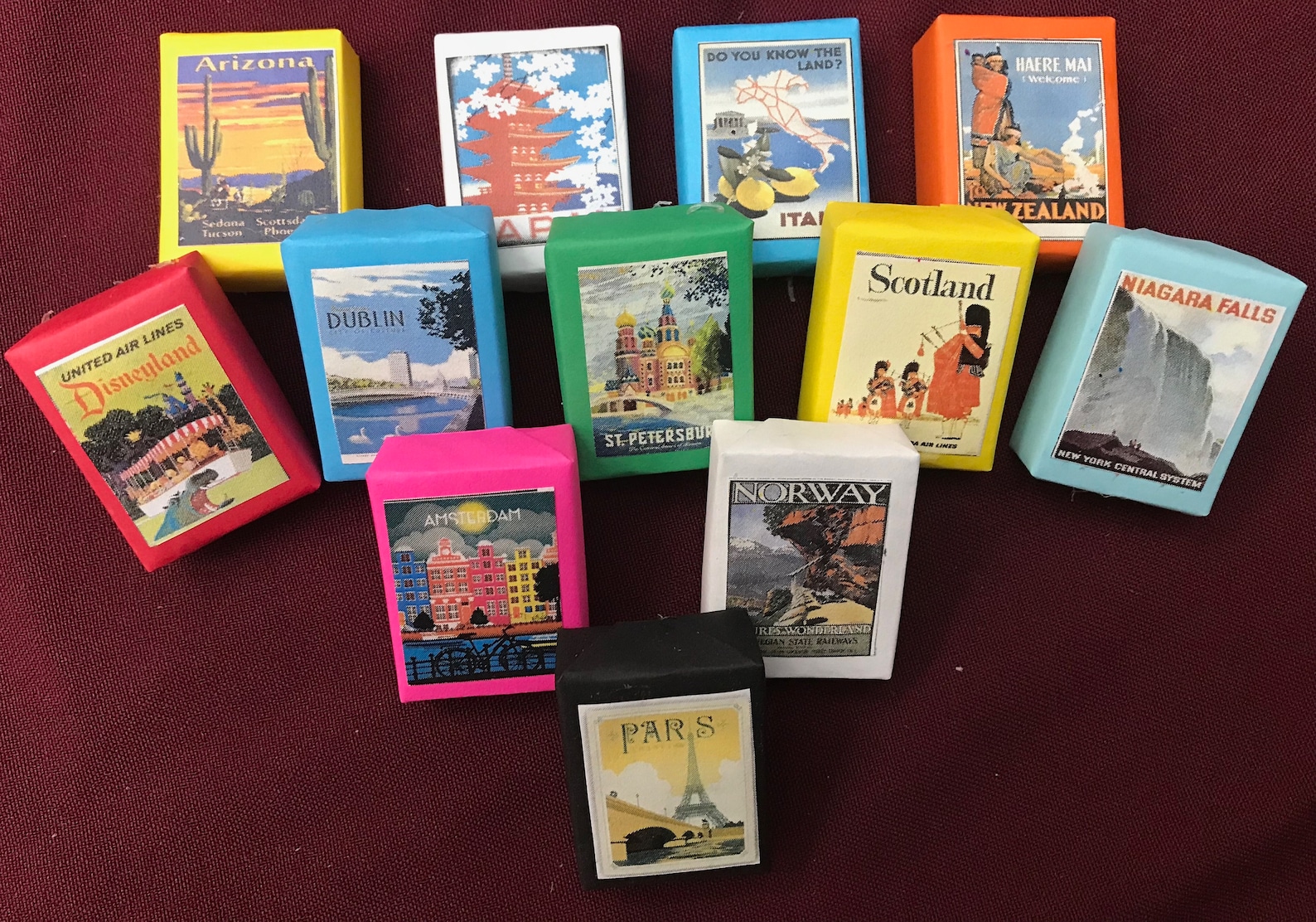 Twelve Mini Guest Soaps With Vintage Travel Posters for - Etsy