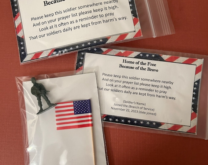 SIX Prayer Cards for Soldiers/service Members - Deployment Prayer ...