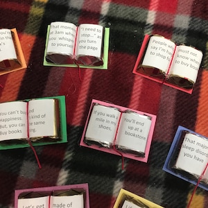 Candy Book Favors W/ Book Lover Sayings - Great for Book Themed Event ...
