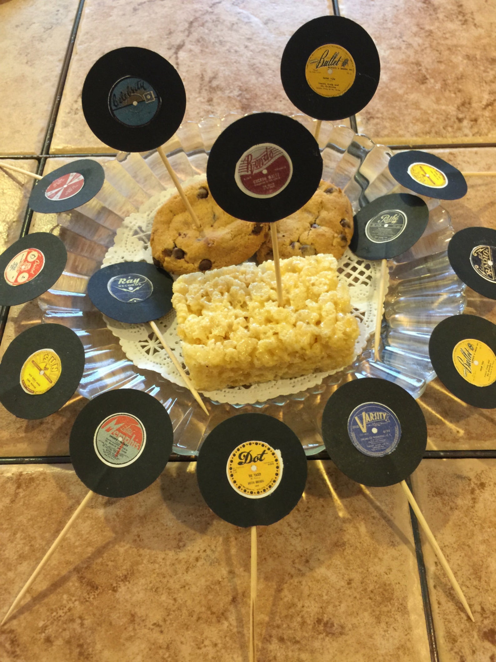 Twelve Vintage 50's 60's Mini LP Records Cupcake and Food Picks - Etsy