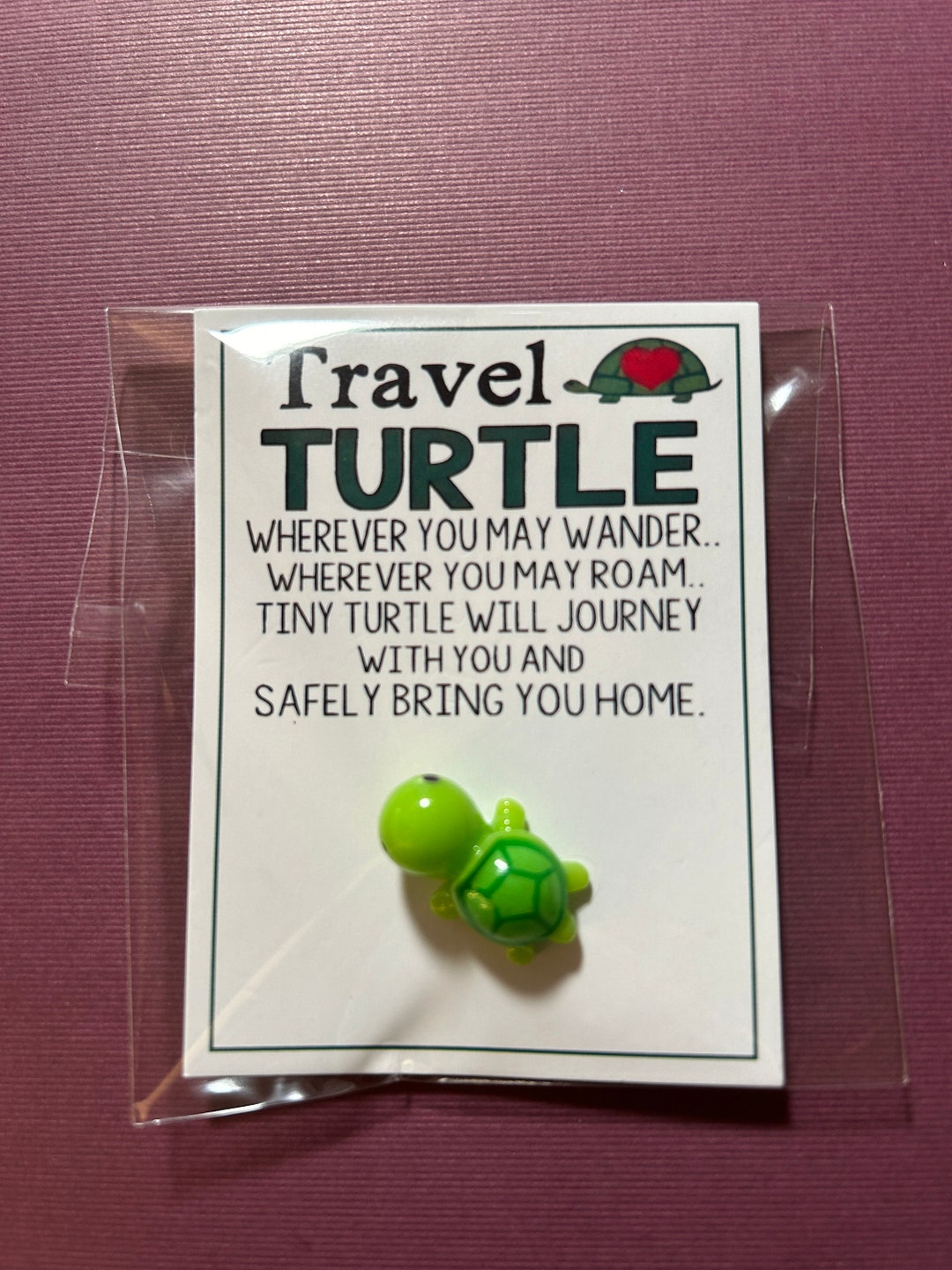 Travel Turtle Pocket Good Luck Charm for Peace of Mind for Safe Travels ...