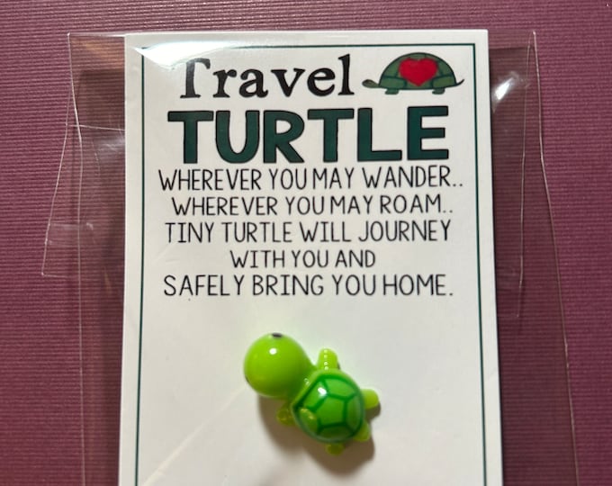 Travel Turtle Pocket Good Luck Charm for Peace of Mind for Safe Travels ...