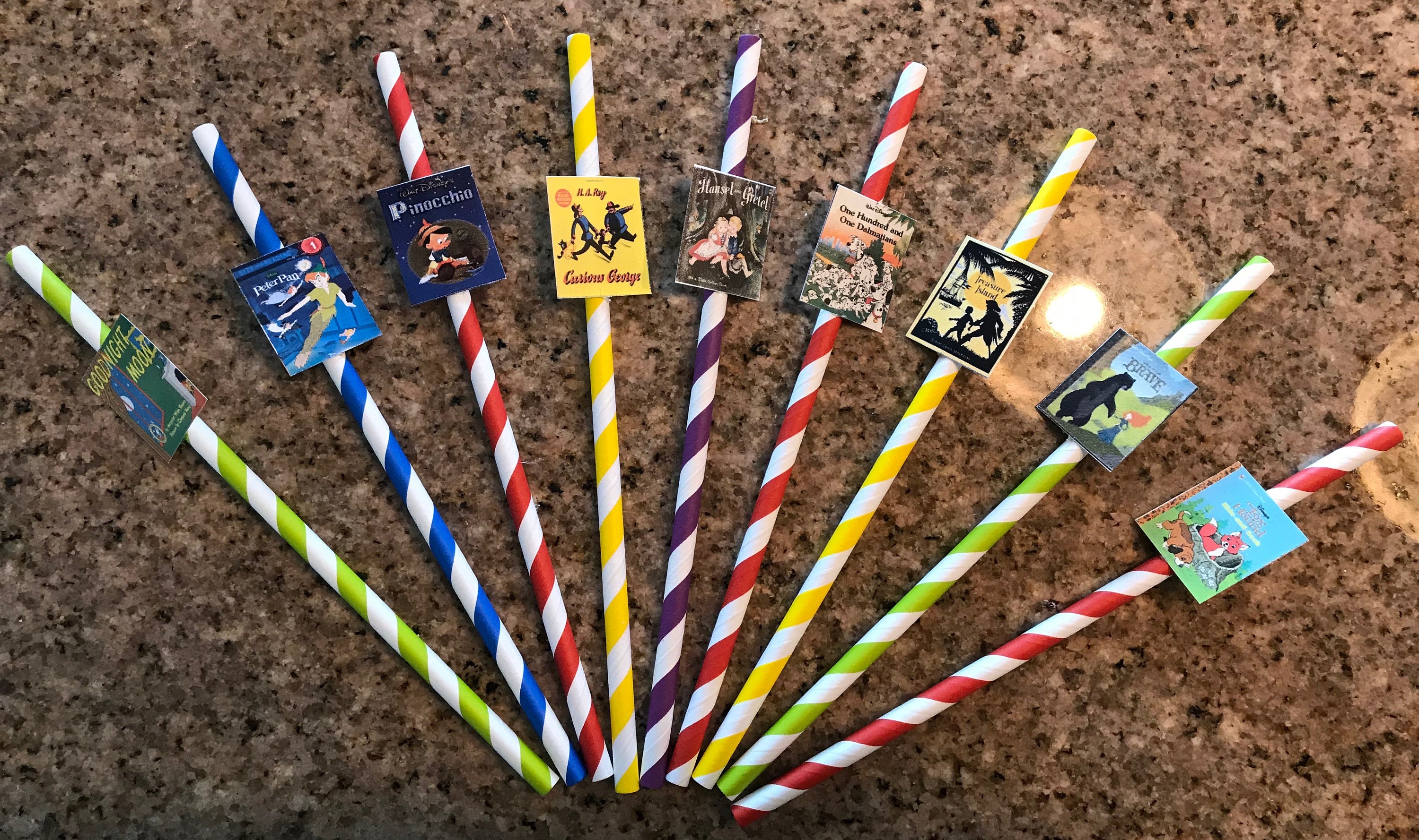 Children's Storybook Party Straws Multi-colored for Baby | Etsy