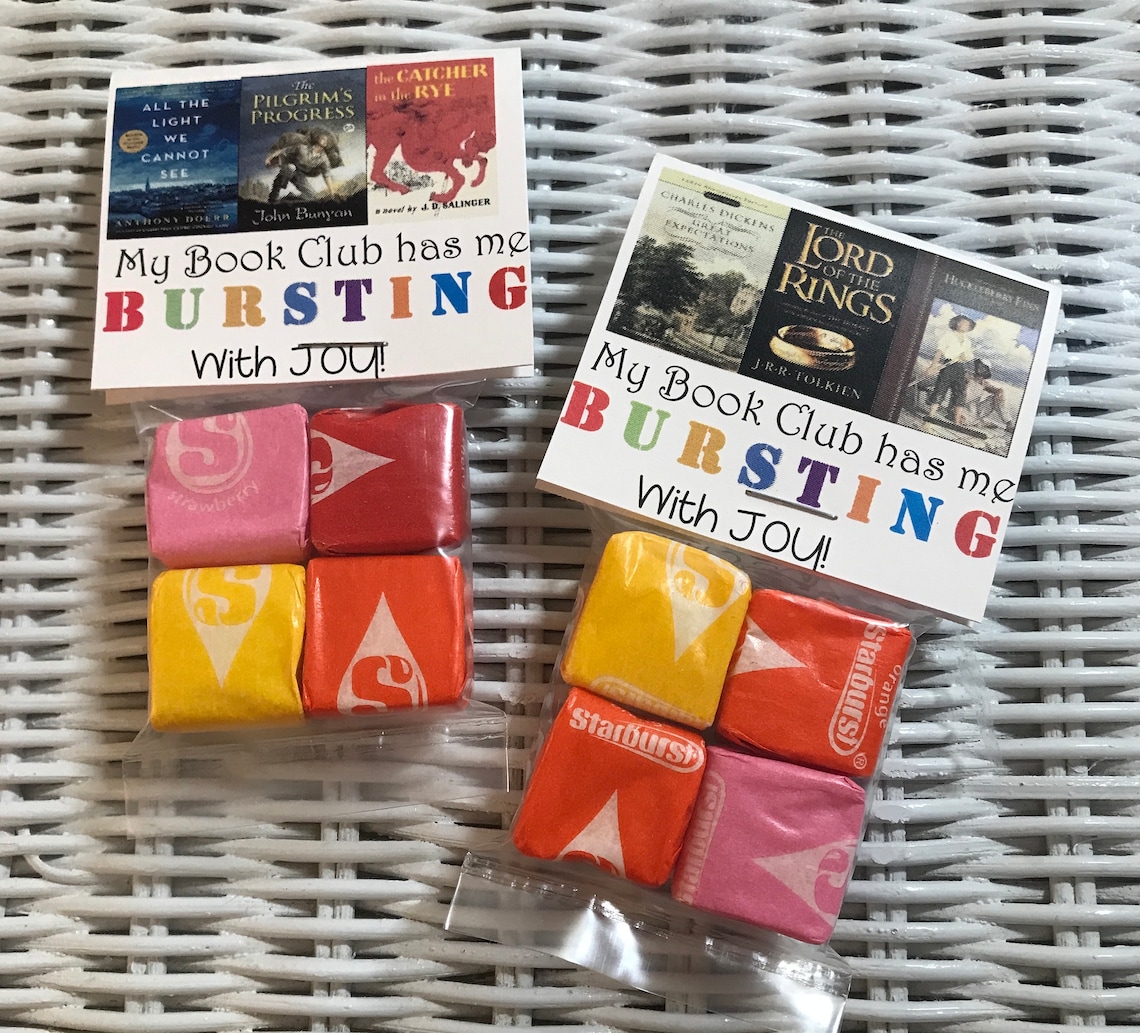 Twelve Book Club Favors - My Book Club Has Me Bursting With Joy ...