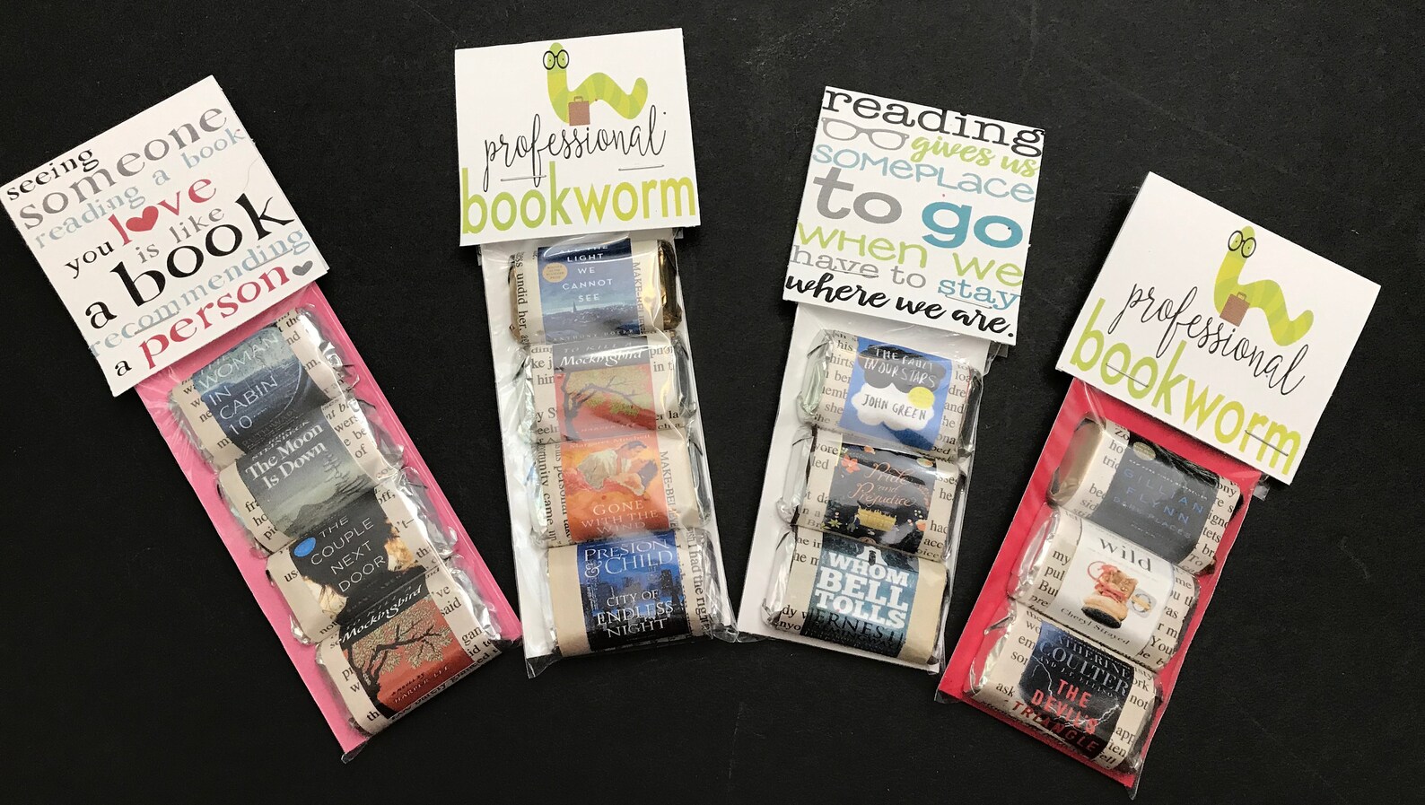 SIX Packs of Candy Book Favors for Book Themed Party, Wedding, Book ...