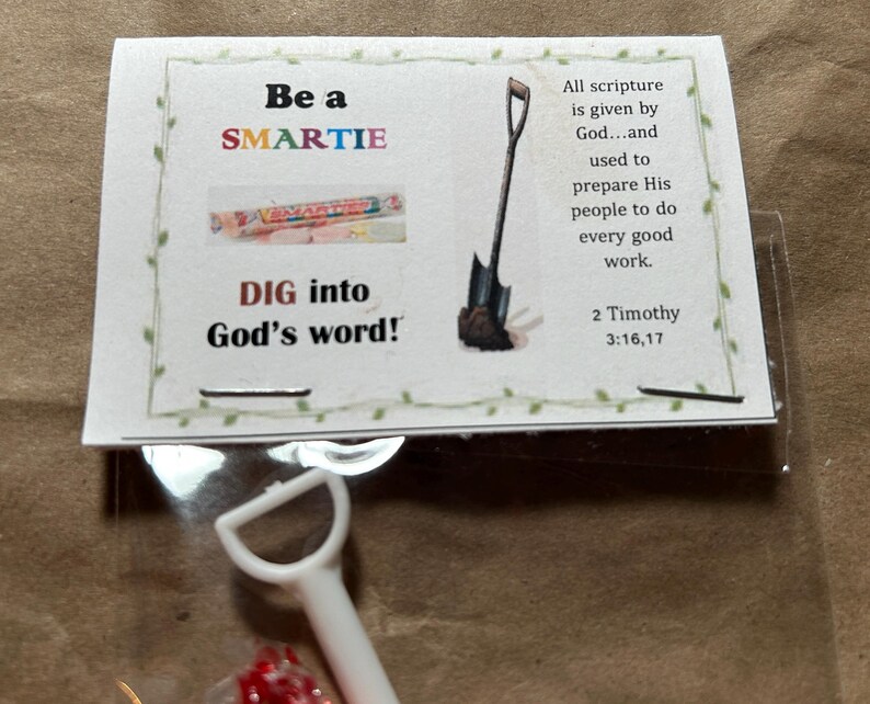 Set of Six Christian Scripture Favors - Be a Smartie - Dig Into God's ...