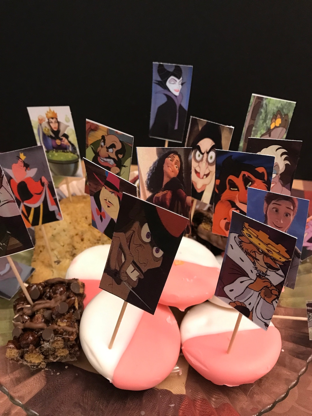 Set of 12 Disney Villain Cupcake Toppers - You May Specify Villains You ...