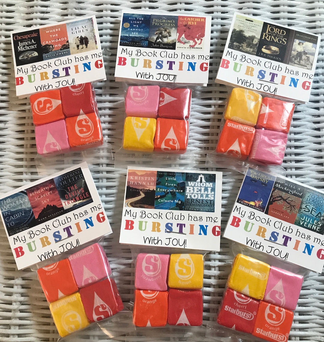 Twelve Book Club Favors - My Book Club Has Me Bursting With Joy ...