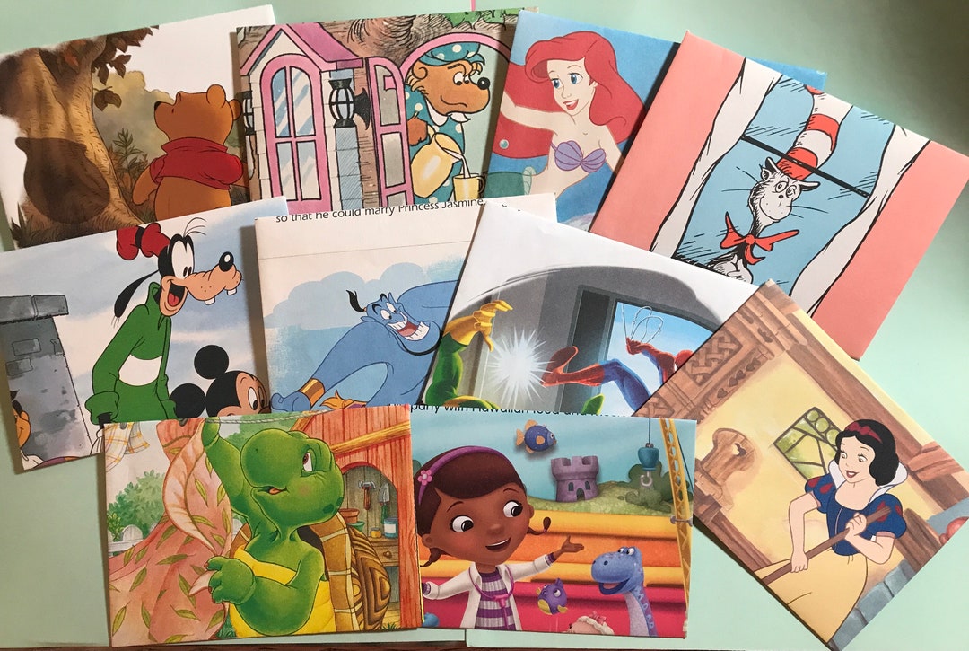 Set of TEN Storybook Envelopes Made From Upcycled Kid's Books - Baby ...