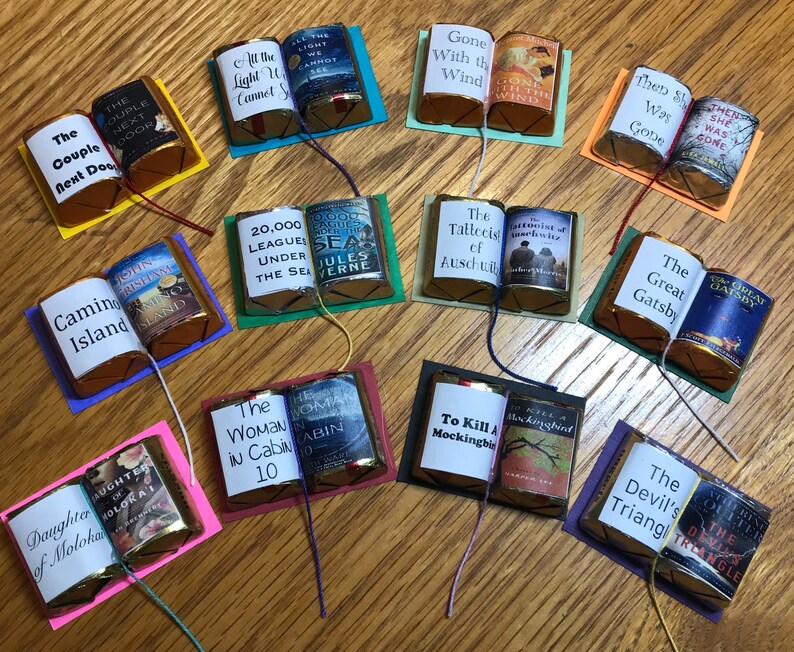 Adult/young Adult Candy Book Favors Great for Any Book - Etsy